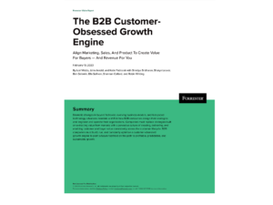 Report: The B2B Customer-Obsessed Growth Engine