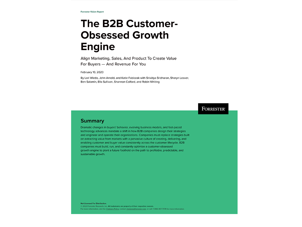 Report: The B2B Customer-Obsessed Growth Engine