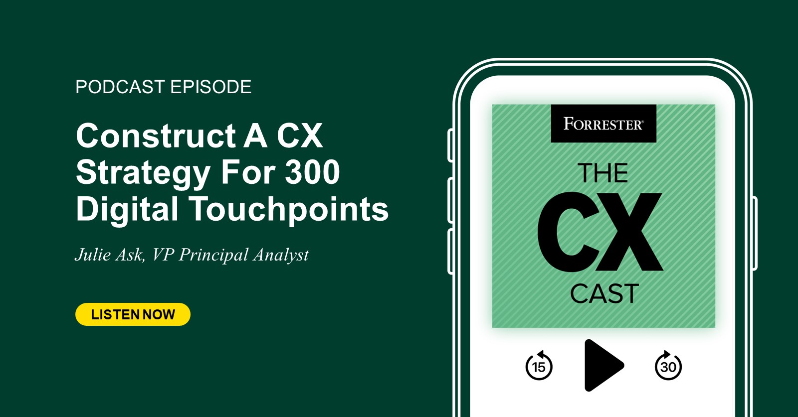 315: Construct A CX Strategy For 300 Digital Touchpoints - Forrester