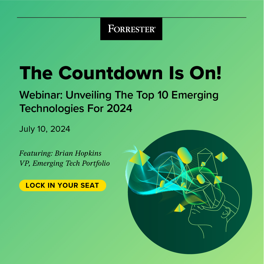 Live Webinar: The Top 10 Emerging Technologies For 2024