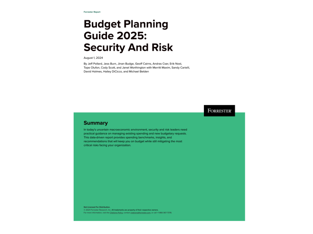 2025 Budget Planning Guide For Security And Risk