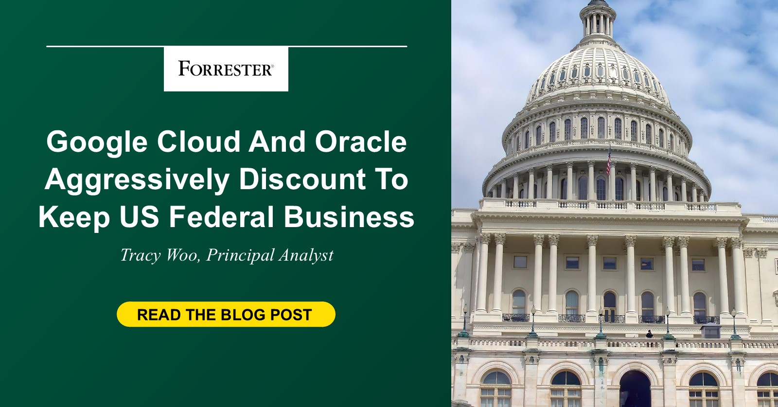Google Cloud And Oracle Aggressively Discount To Keep US Federal Business